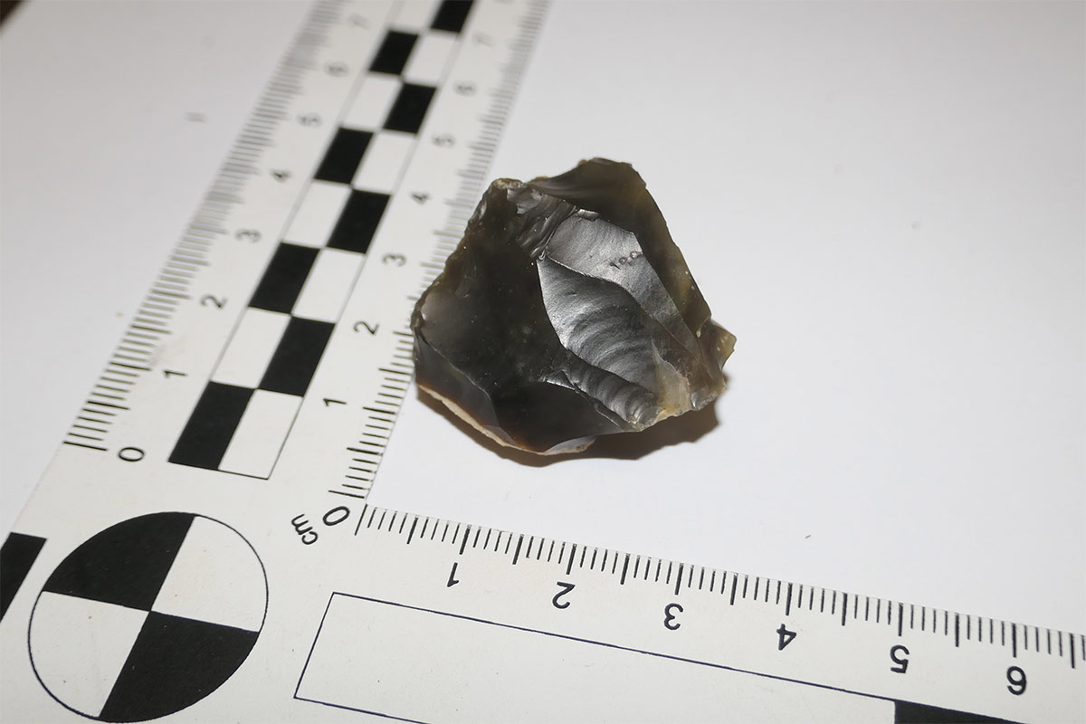 Worked Flint Core - Wirral Archaeology